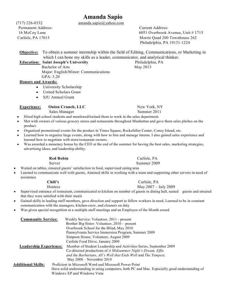 Resume - Amanda Sapio | PDF