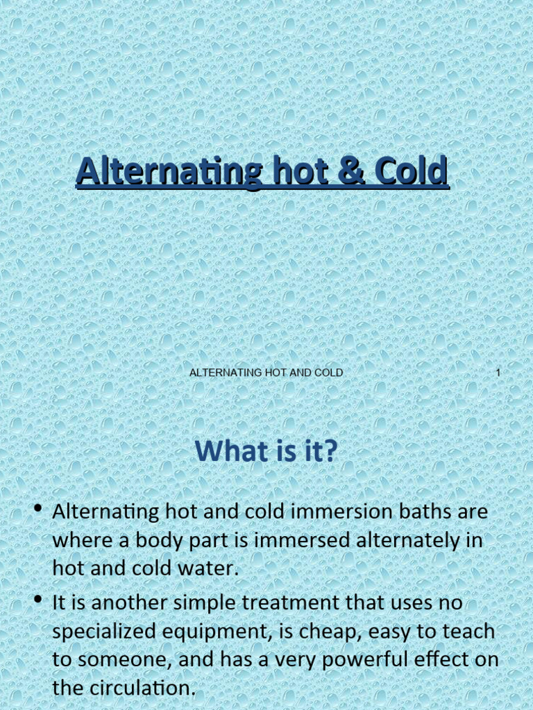 Alternating Hot & Cold | PDF | Clinical Medicine | Medicine