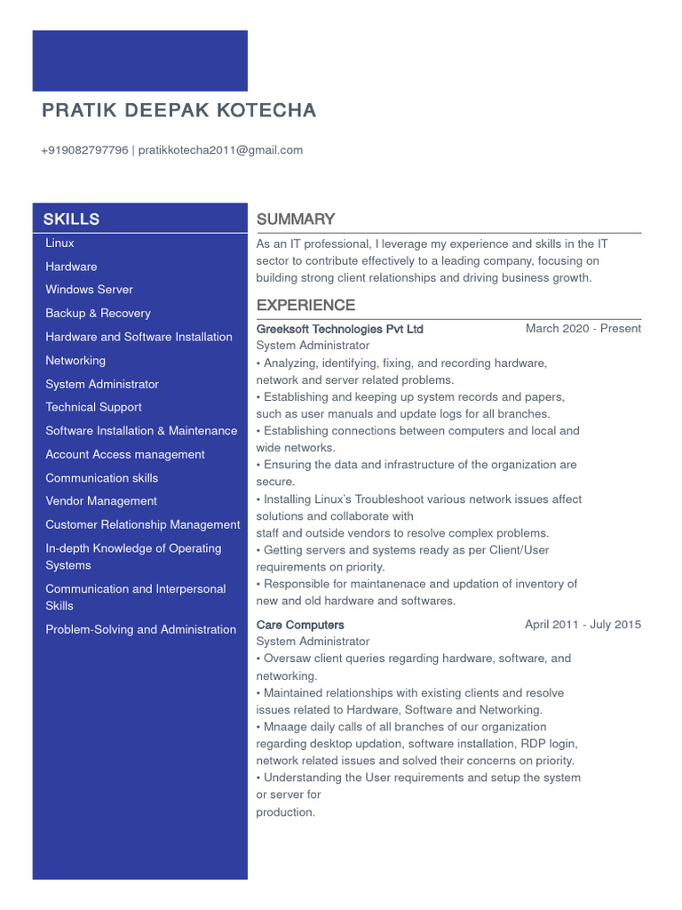 System Admin | PDF | System Administrator | Computer Network
