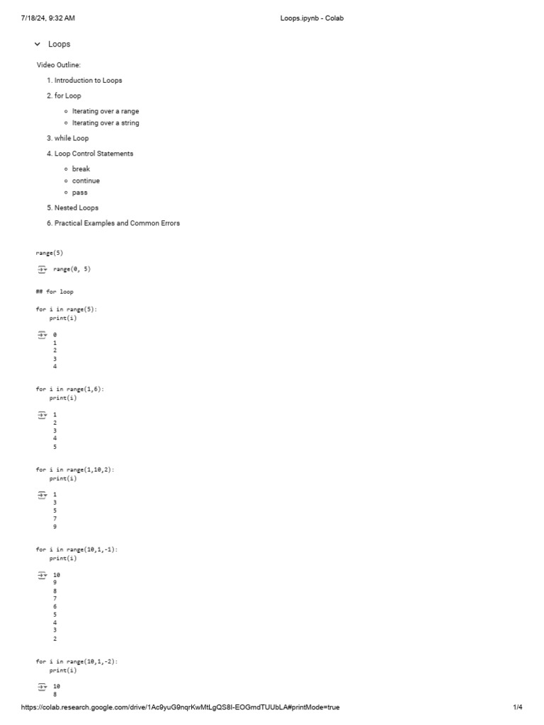 2.1 Loops | PDF | Control Flow | Computer Programming