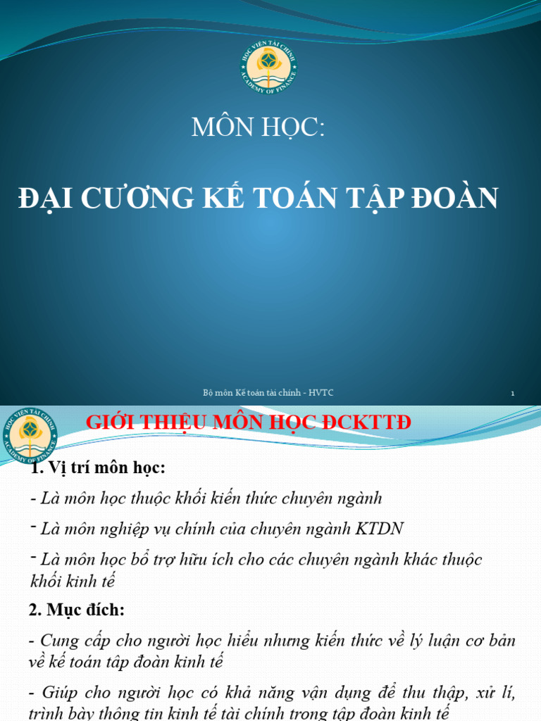 CHƯƠNG 1 - TỔNG QUAN VỀ TĐKT VÀ TCCTKT TRONG TĐKT | PDF