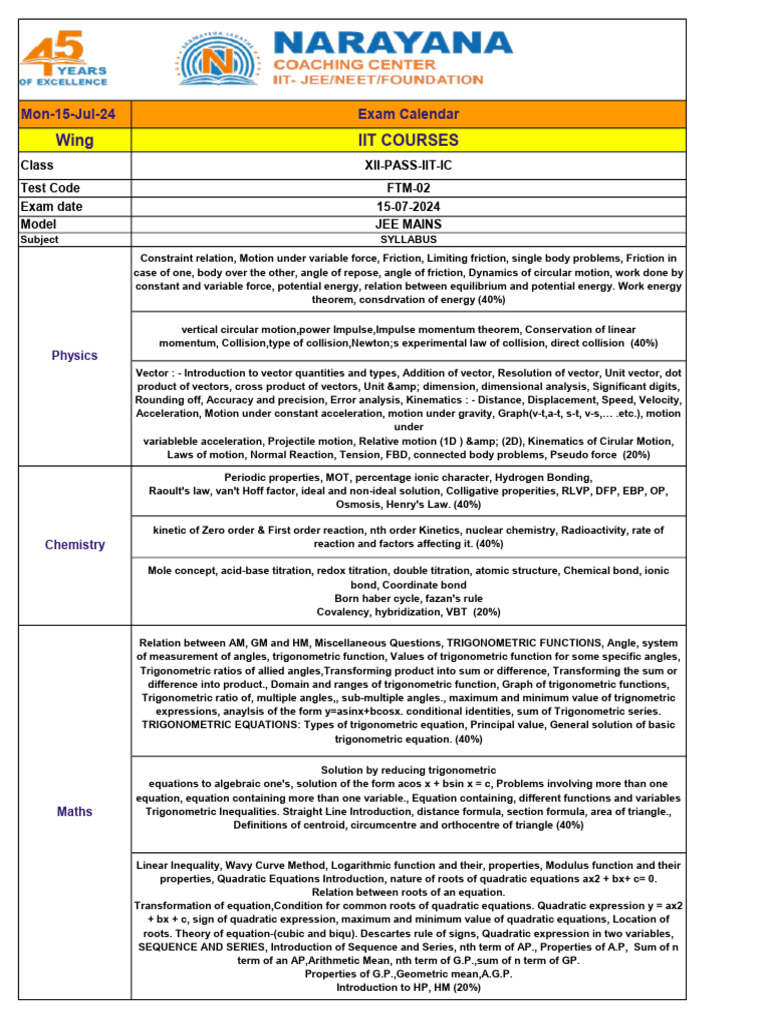 Xii Pass-Ic-Iit-Ftm-02 | PDF | Equations | Function (Mathematics)