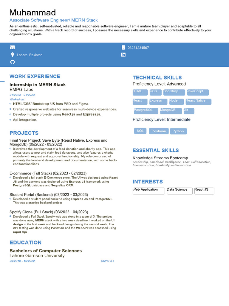 KS Resume Template | PDF | Postgre Sql | Application Software