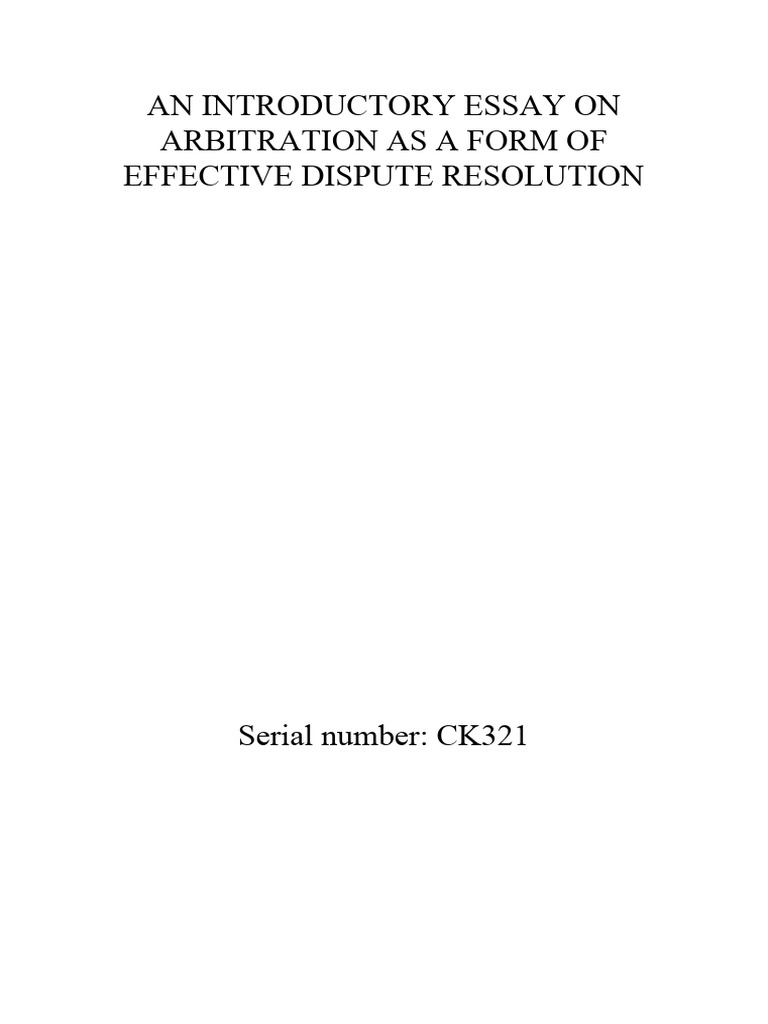 A Brief Overview of Arbitration | PDF | Arbitration | Mediation