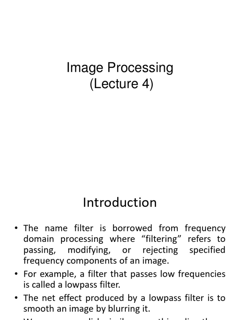 5 - Spatial Filtering | PDF | Filter (Signal Processing) | Convolution