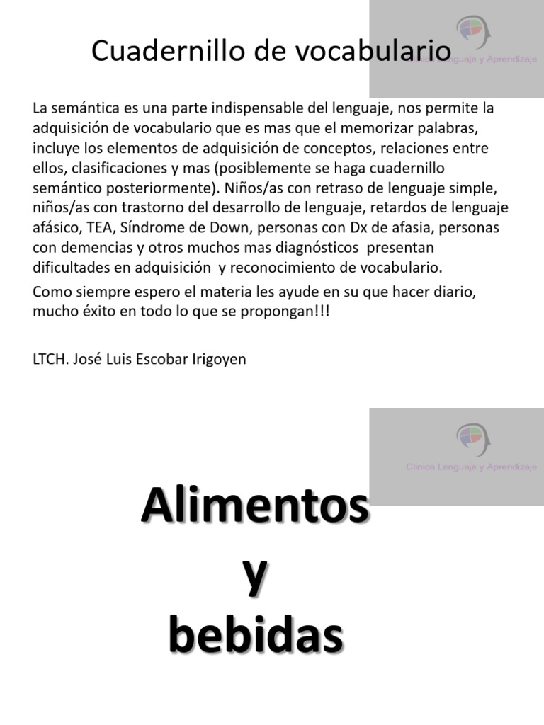 Vocabulario 2019 Listo | PDF | Alimentos | Cocina