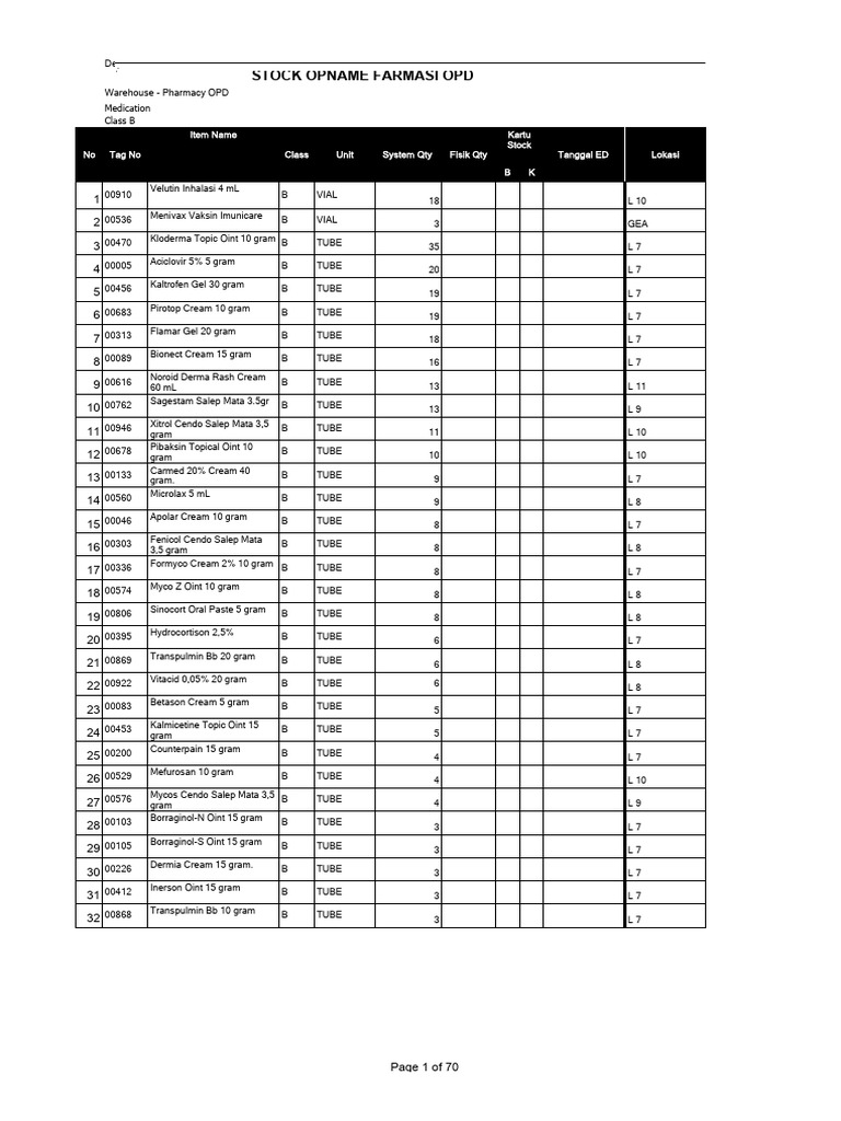 OPD Medication B MSO | PDF | Drugs | Pharmacology