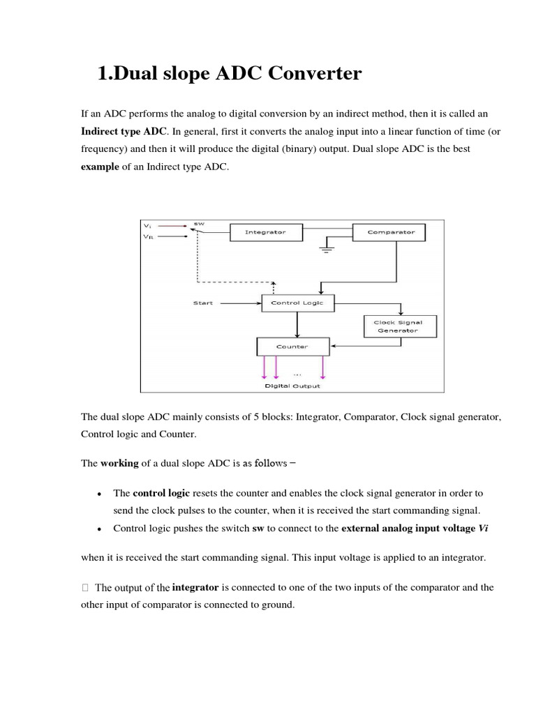 Dual Slope ADC Converter | PDF | Analog To Digital Converter | Computer ...