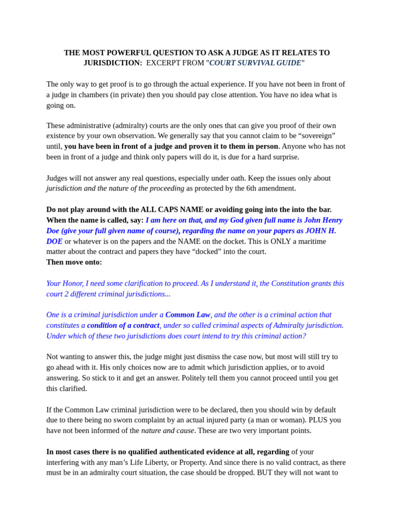 How To Appear Before Entering A Plea Conflicted | PDF | Jurisdiction ...