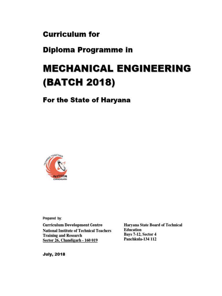 Diploma Mechanical Engineering Syllabus | PDF | Integral | Force
