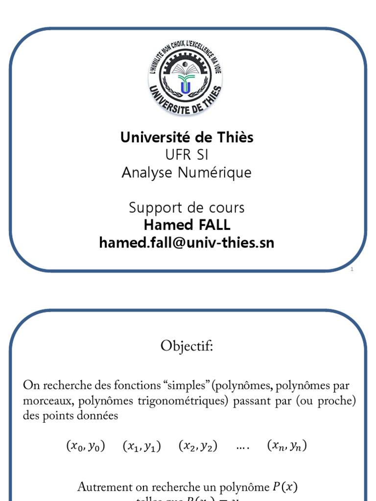 Analyse Numérique V - 2020 - ch3 | PDF