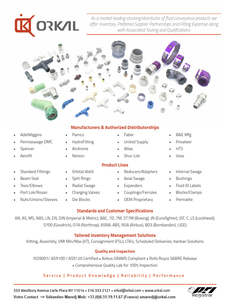 Orkal Line Card 2018 Fittings Sebm 2pages | PDF
