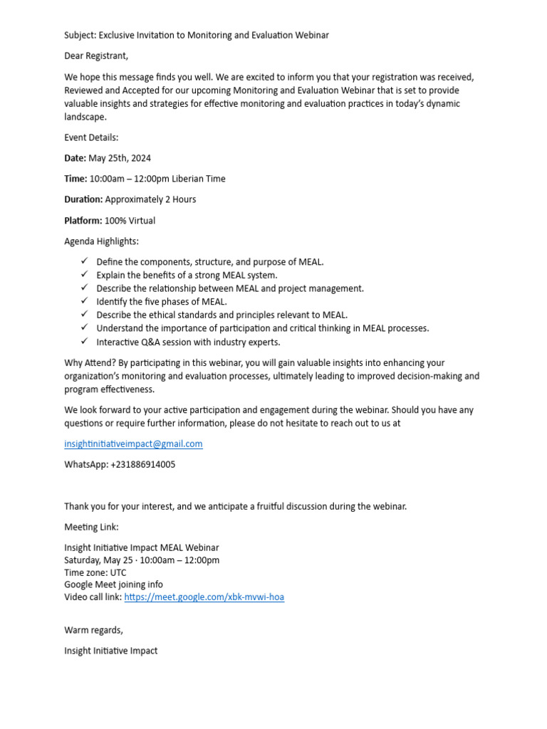 Meeting Letters | PDF