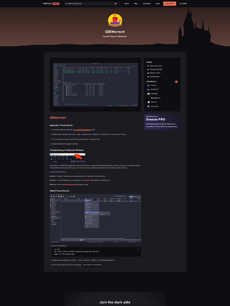 QBittorrent - Dracula Theme | PDF | Microsoft Windows | Window (Computing)