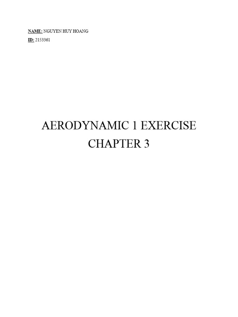 Aerodynamic Chapter 3 | PDF