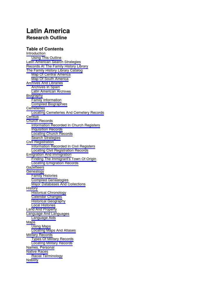 Latin America | PDF | Genealogy | Libraries