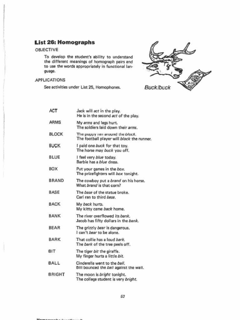 General Homographs Example | PDF