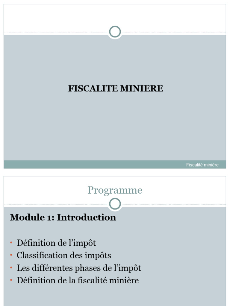 Fiscalité minière en République Démocratique du Congo | PDF | Impôts ...