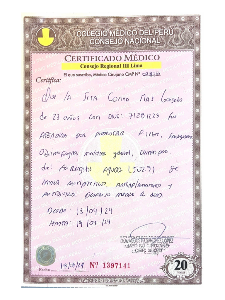 Colegio Médico Del Perú | PDF