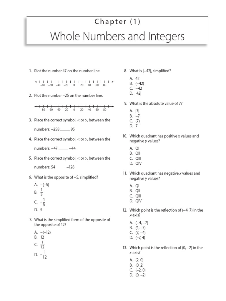 Chapter (1) Maths 50 Questions | PDF | Cartesian Coordinate System ...