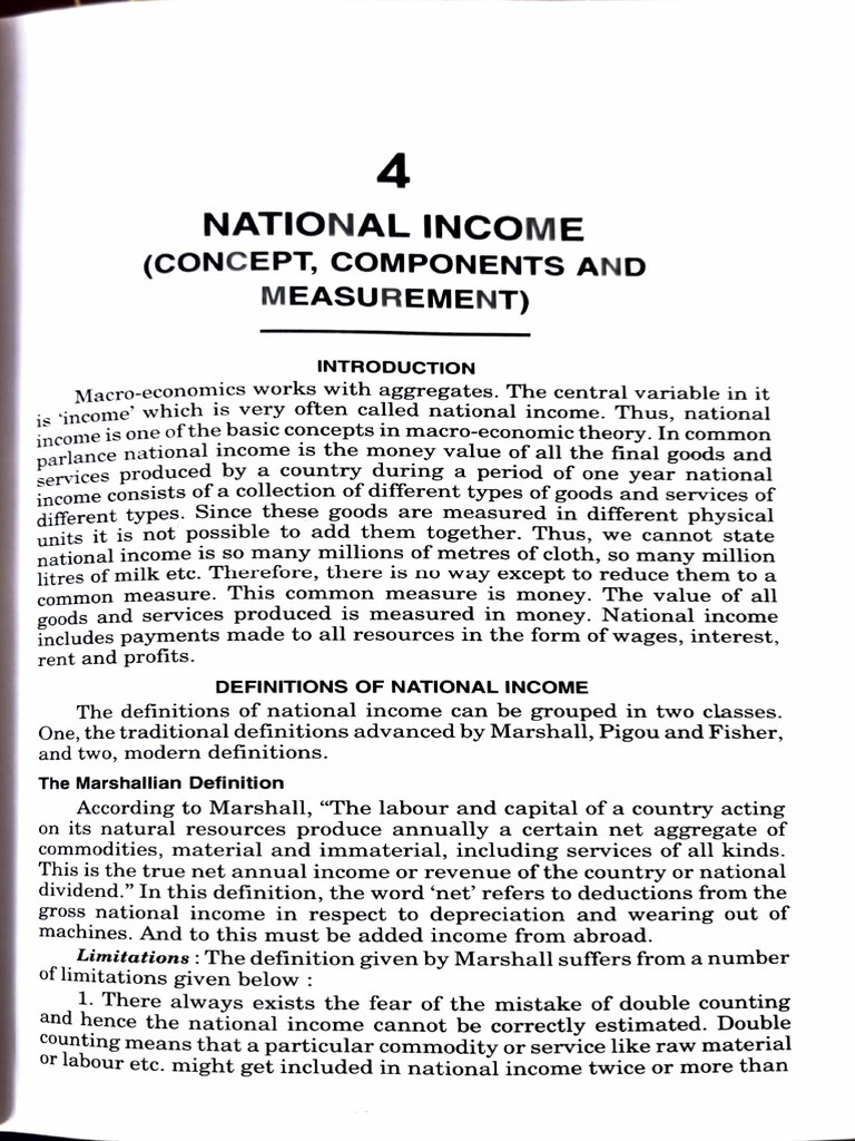National Income (Concept and Measurement) | PDF