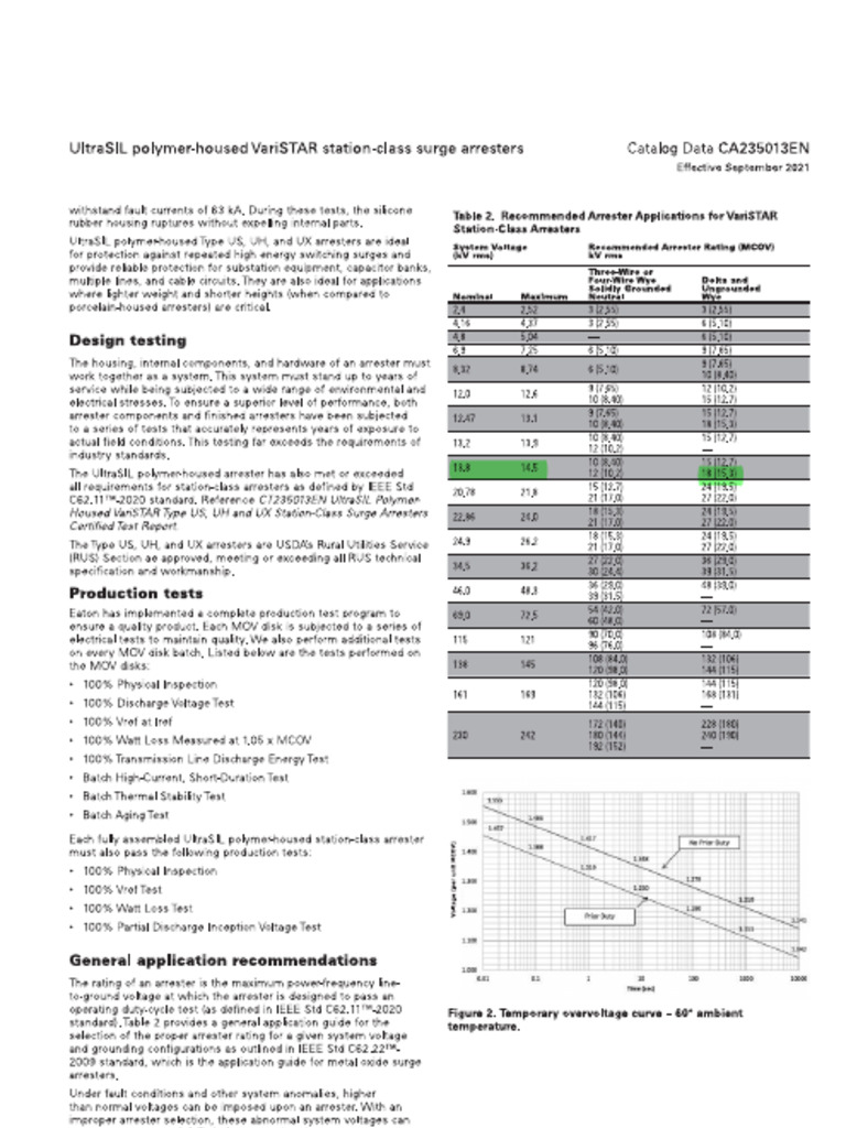 UltraSIL Polymer-Housed VariSTAR Station-Class Surge Arresters Catalog ...