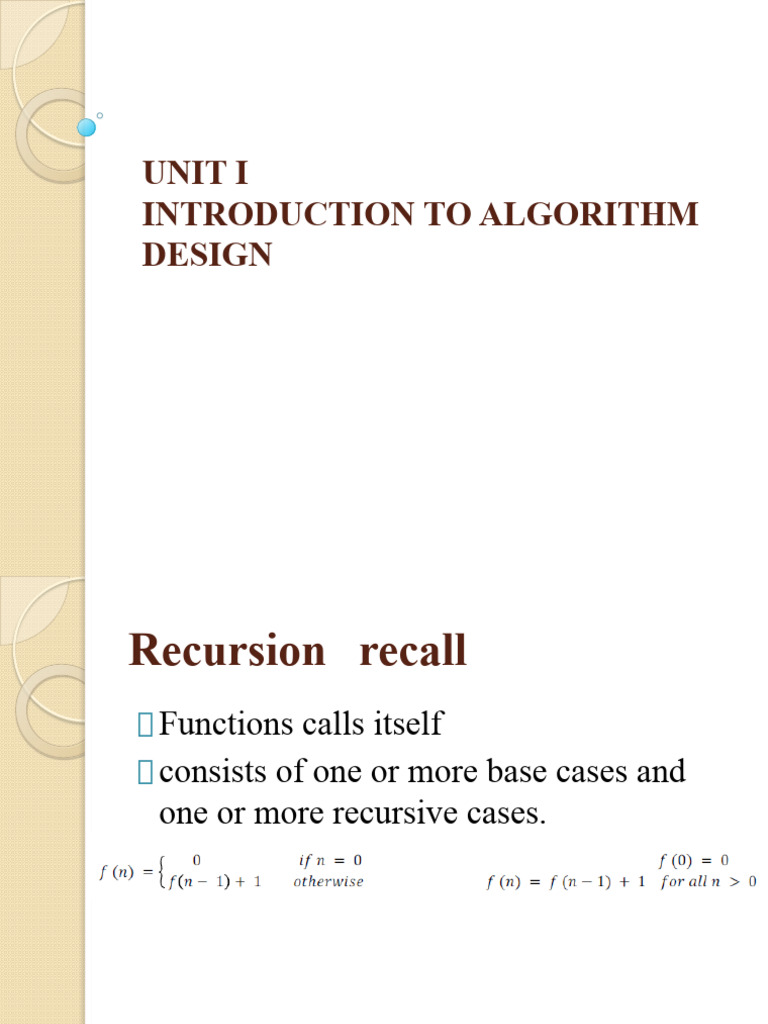 Recursive Algorithm Analysis | PDF | Teaching Methods & Materials