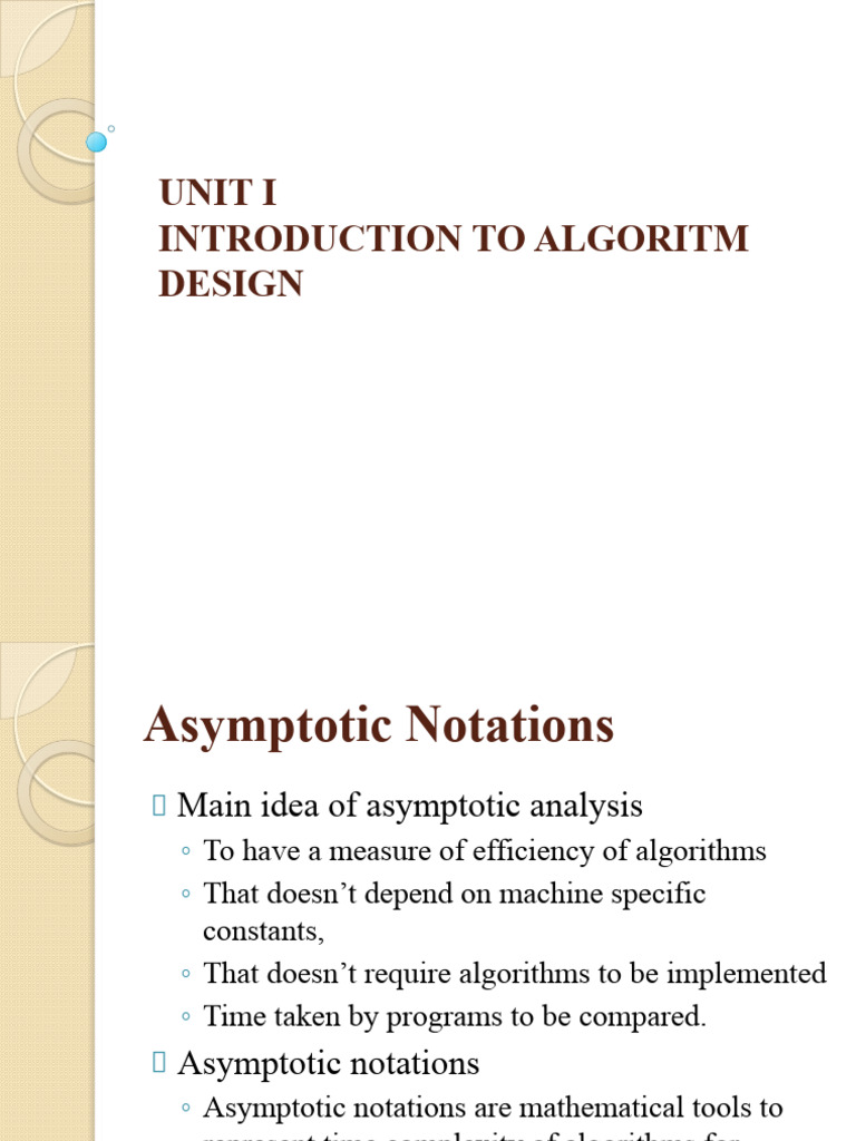 Asymptotic Notations in Algorithm Design | PDF