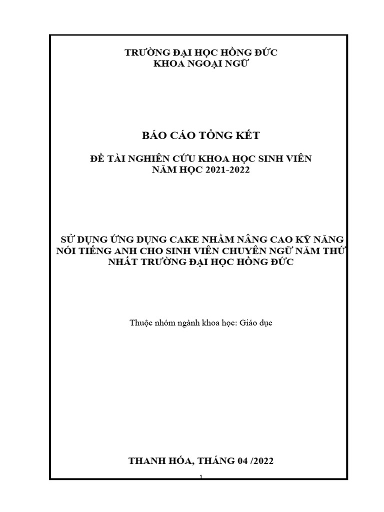 Nguyet-edit-BC Tổng Kết NCKH K22A-ADH final | PDF