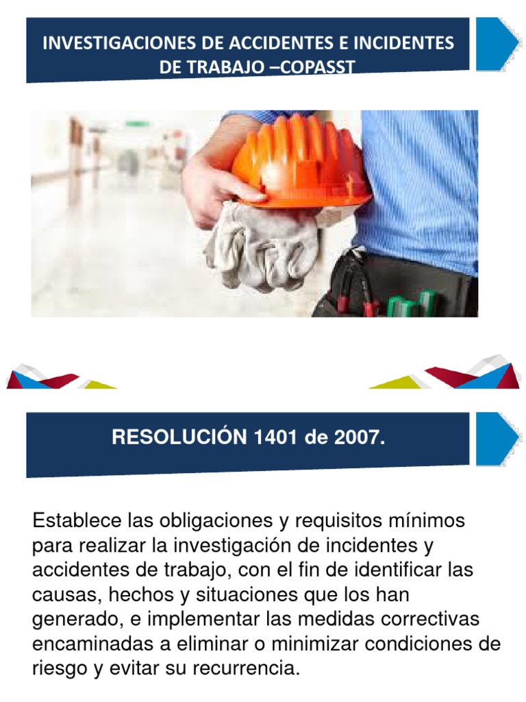 Investigaciones de Accidentes e Incidentes Copasst | PDF