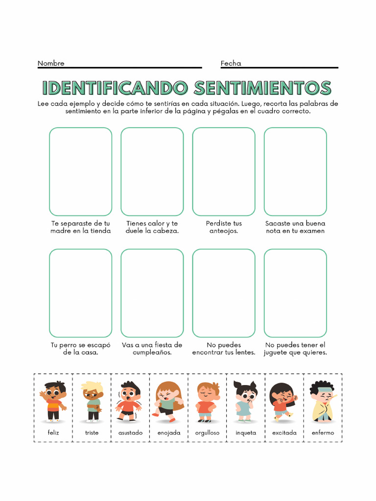 Emociones Actividad | PDF