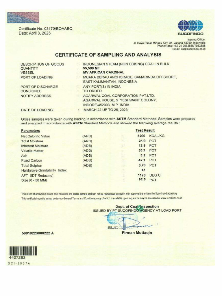 MV - African Cardinal 5290gar | PDF