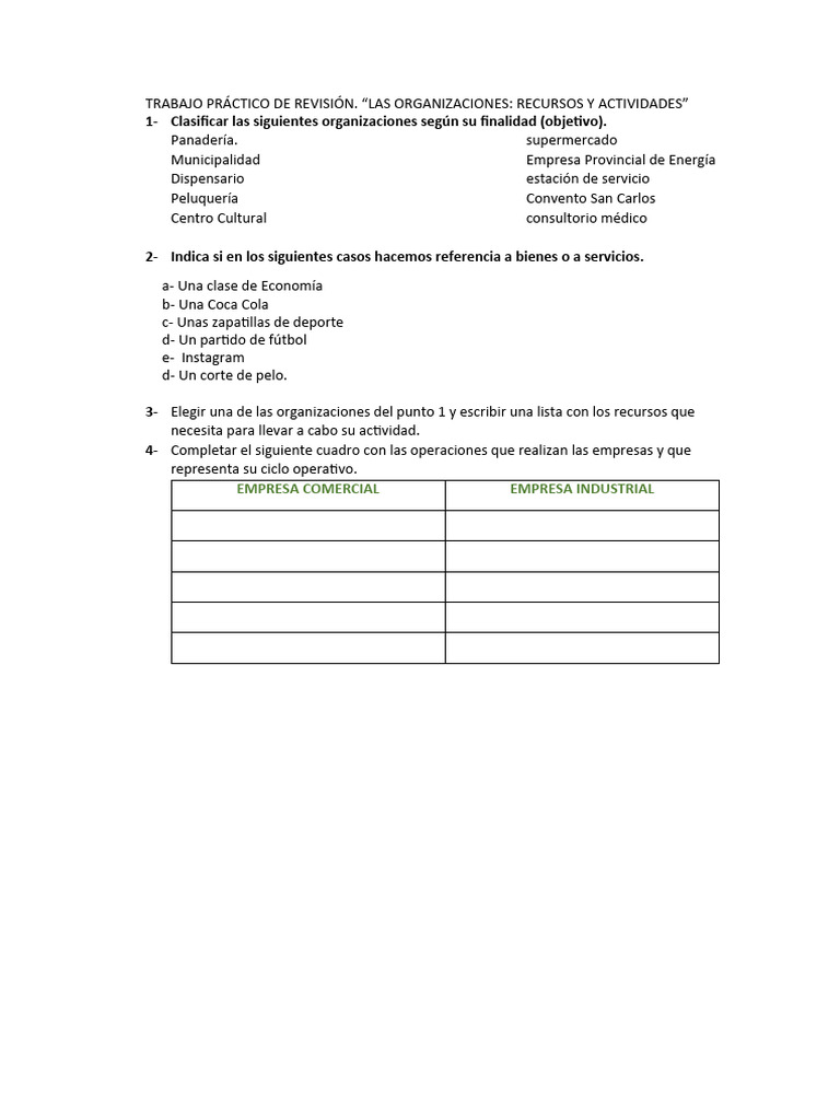 Trabajo Práctico de Revisión Sic | PDF | Negocios