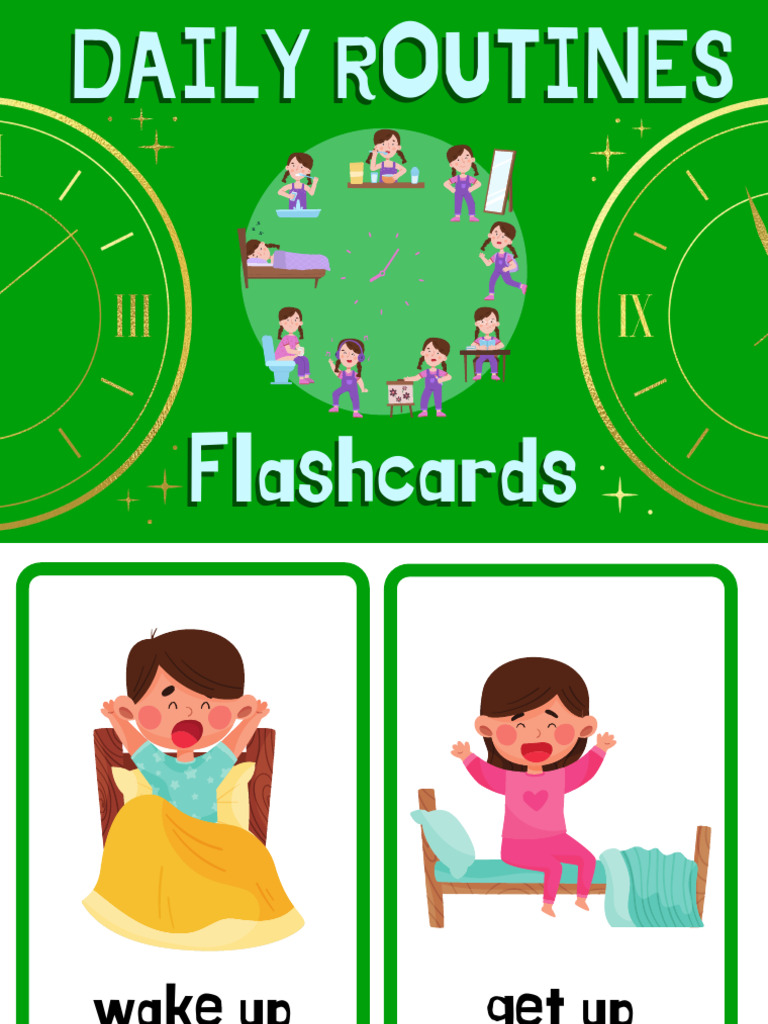 Daily Routines Flashcards 2 | PDF