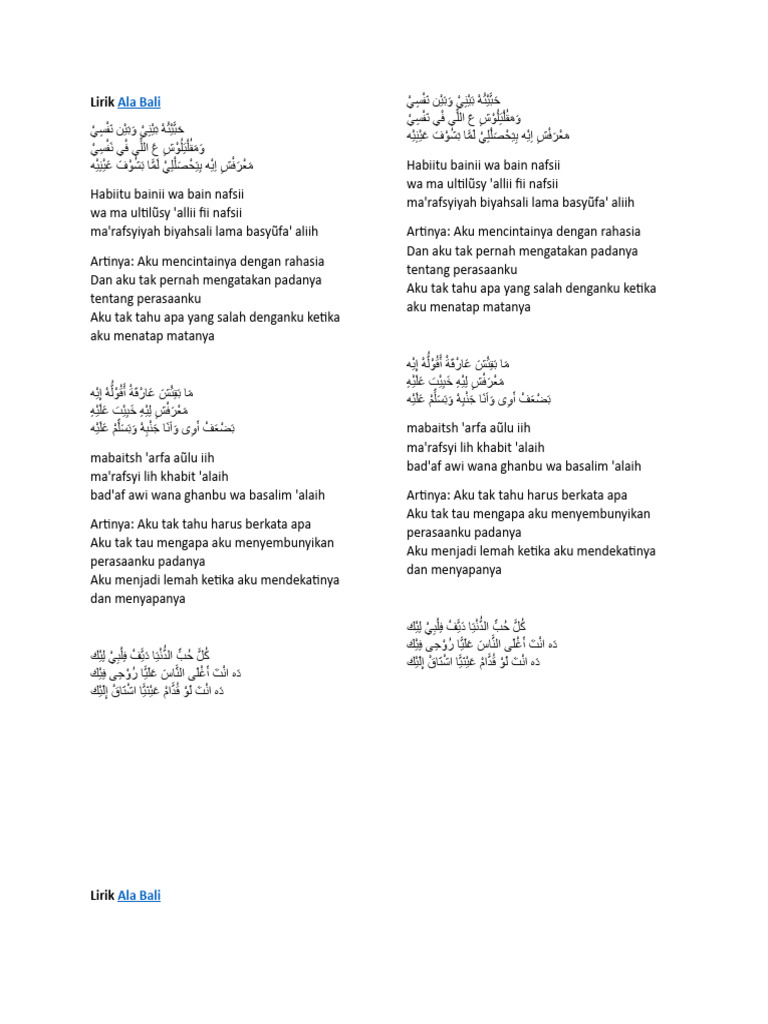 Ala Bali | PDF | Seni & Disiplin Bahasa