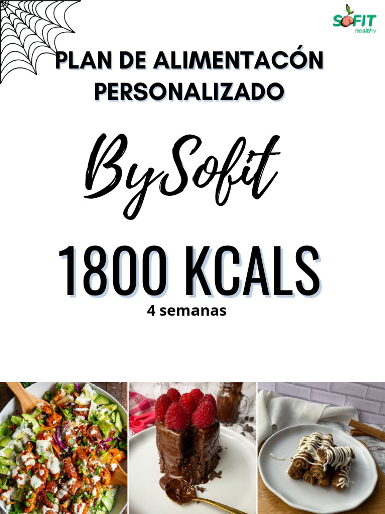Plan de Alimentación Personalizado 1800 KCALS | PDF | Salsa | Alimentos