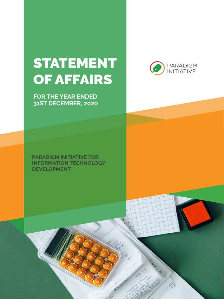 Statement of Affairs Sample | PDF | Audit | Expense