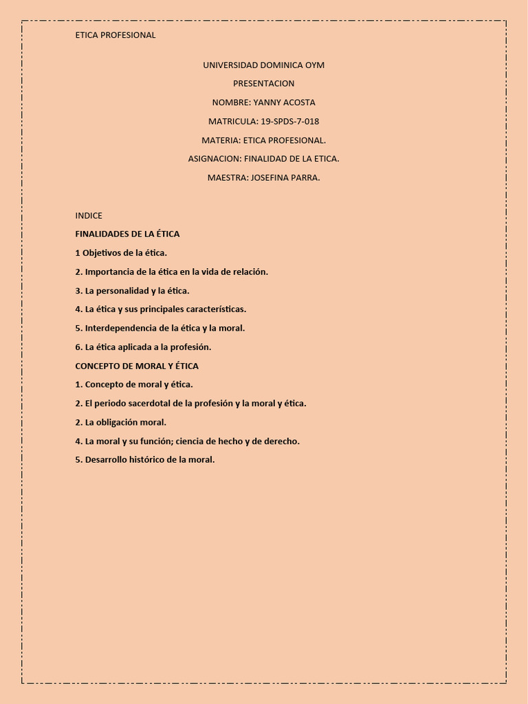 Etica Profesional | PDF | Moralidad | Comportamiento