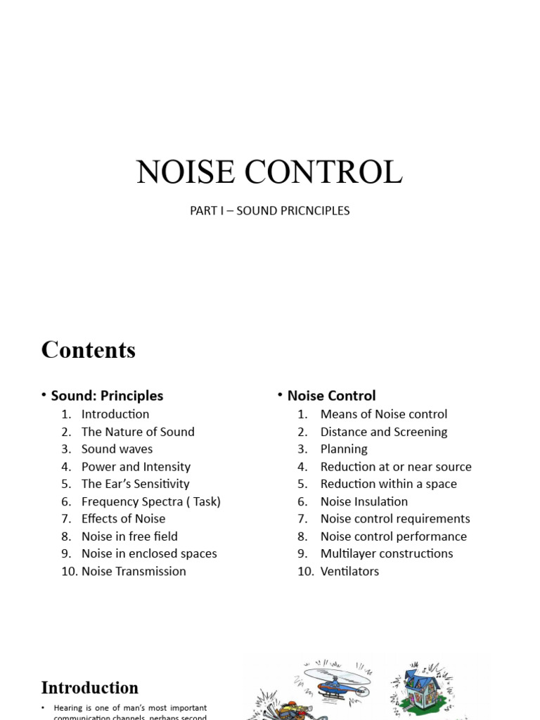 Lecture 5 - Noise Contol Part I-Sound Principles | PDF | Sound | Waves