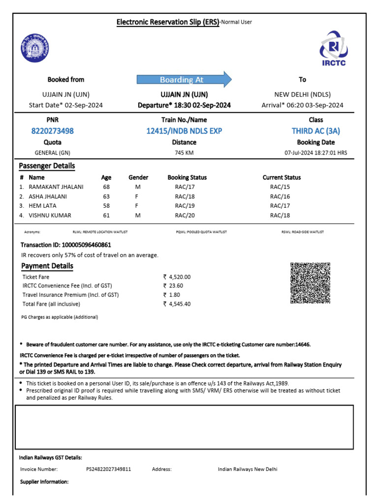 12415/indb Ndls Exp Third Ac (3A) | PDF | Identity Document