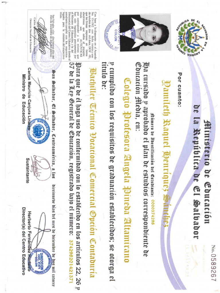 Titulo Bachiller | PDF