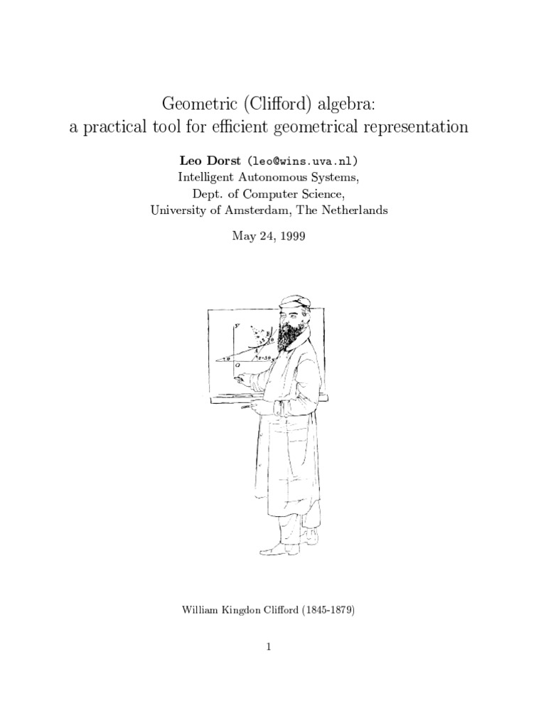 Geometric (Clifford) Algebra A Practical Tool For Efficient Geometric ...