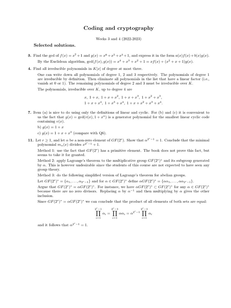 Solutions2 Fuller | PDF | Group (Mathematics) | Algorithms