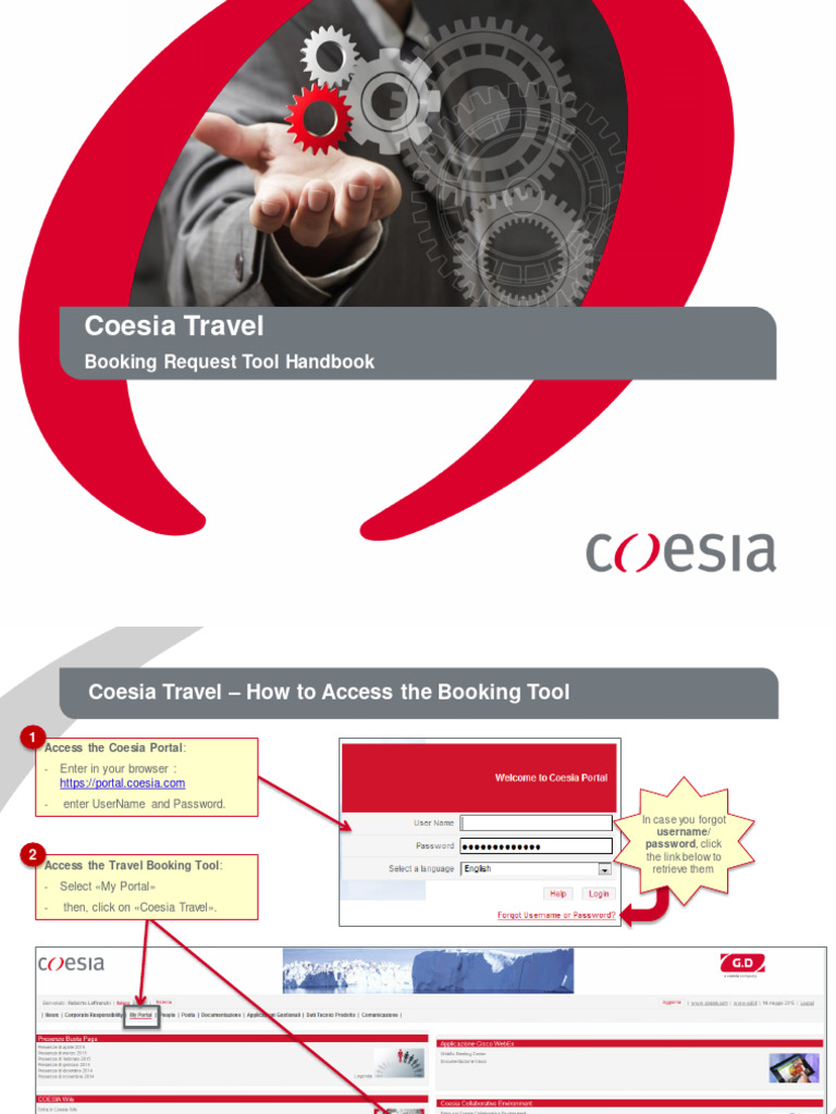 Coesia Travel-Booking Request Tool Manual | PDF | Internet | Computing