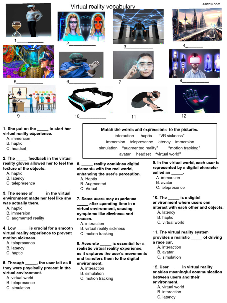 Virtual Reality Vocabulary | PDF | Virtual Reality | Human Communication