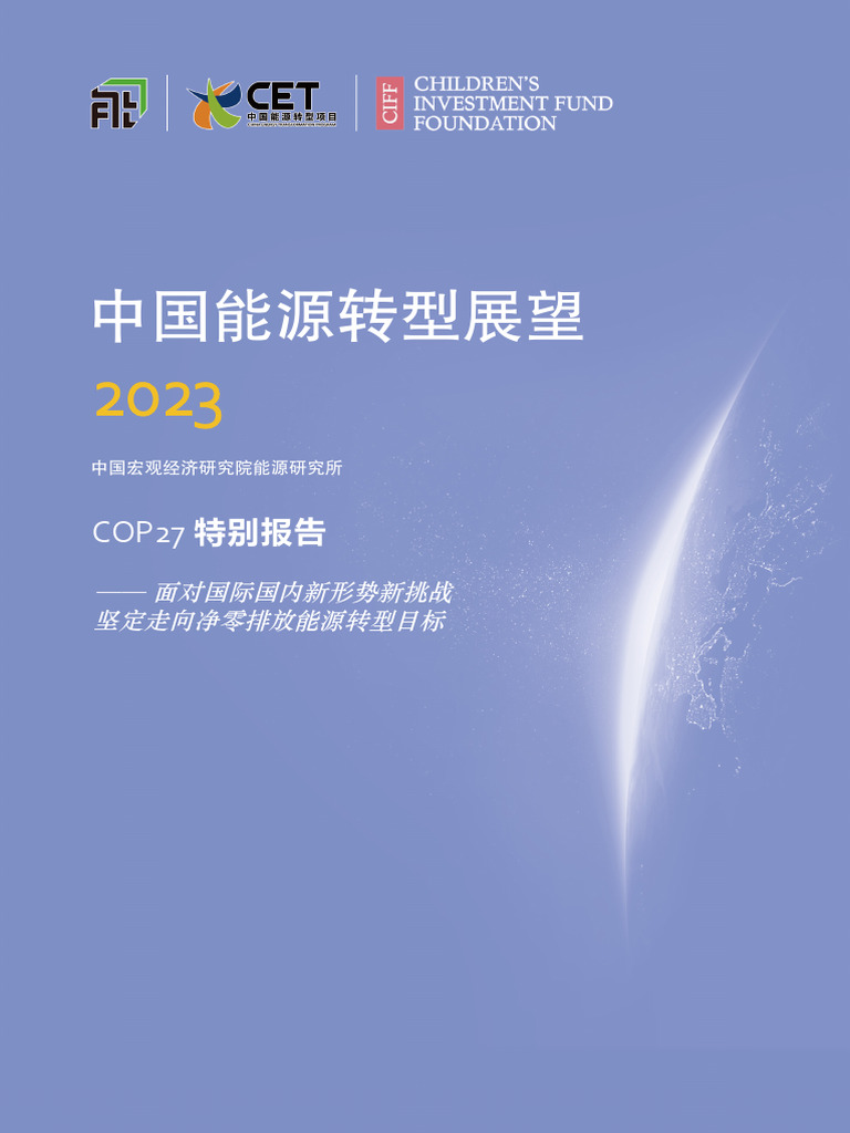 Zhong Guo Neng Yuan Zhuan Xing Zhan Wang 2023 | PDF