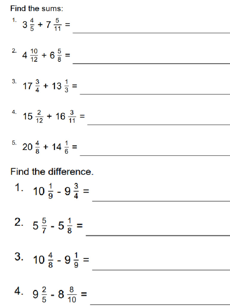 Fractions | PDF