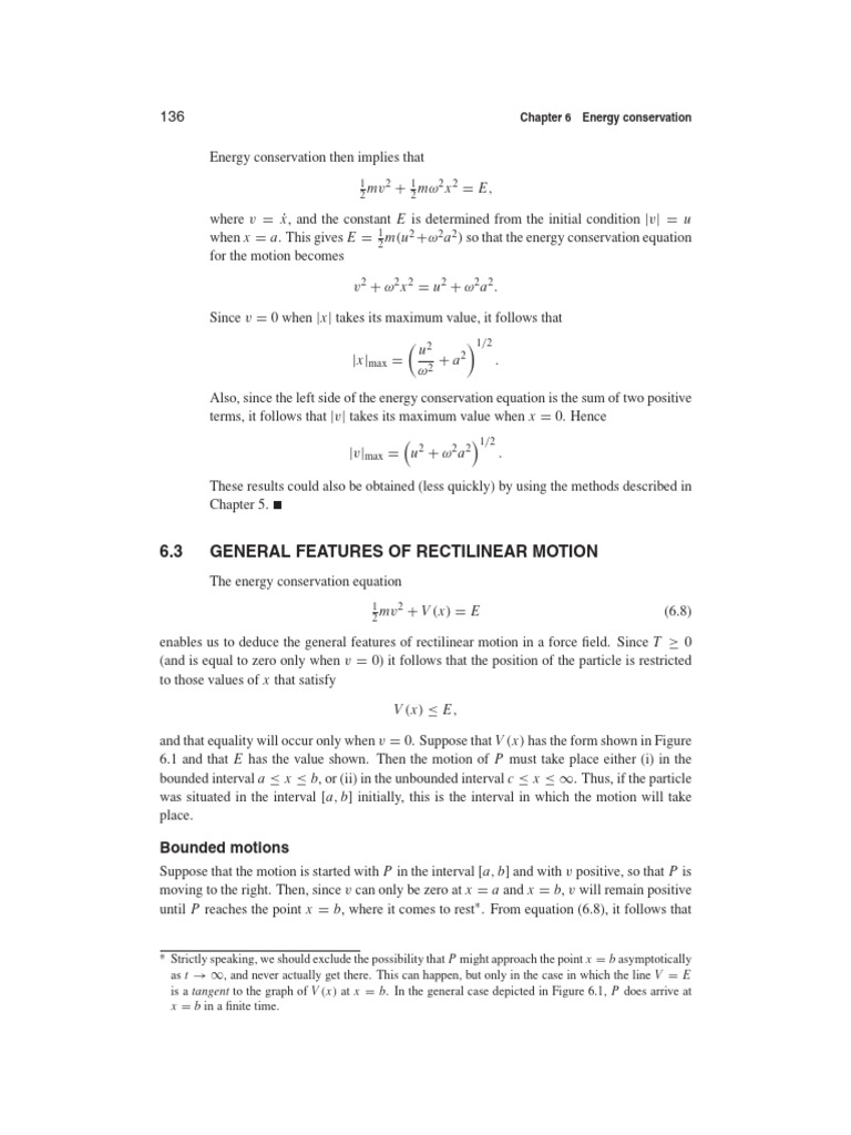 Math222 Notes 6 General Features of Rectilinear Motion-1 | PDF ...