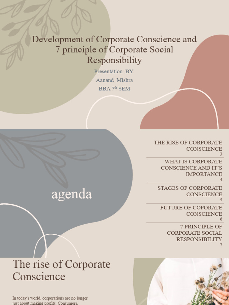Development of Corporate Conscience and 7 Principle of | PDF ...
