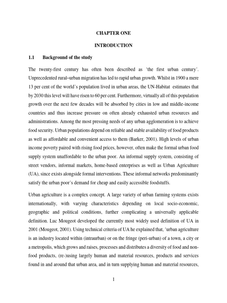 Effect of Urban and Peri-Urban Agriculture On Food Security in Ilorin | PDF | Food Security ...